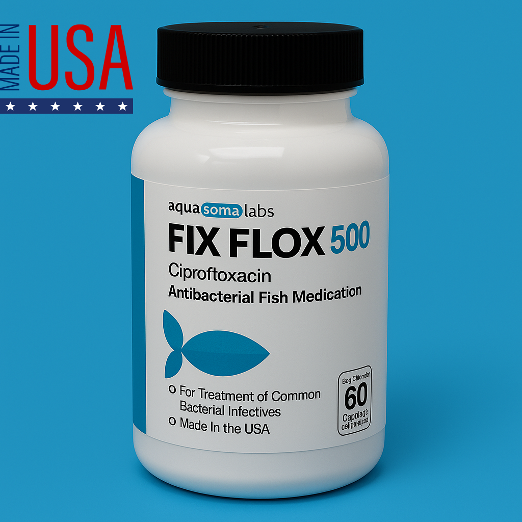 Fish Flox Ciprofloxacin 500mg – 60 Capsules | Fish Antibiotic for Fin ...